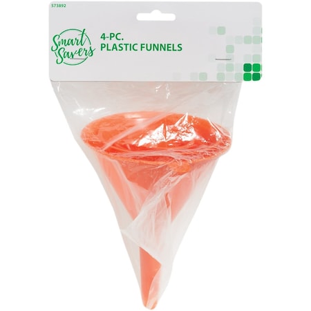 Smart Savers Plastic All-Purpose Funnel Set 4 Piece GA037 | Zoro